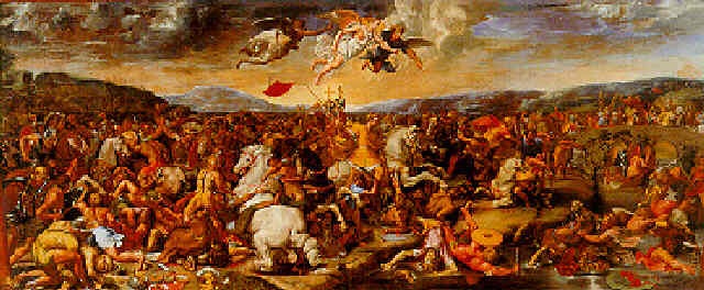 Battle between Constantine and Maxentius on the Milvian Bridge by Raphael on artnet
