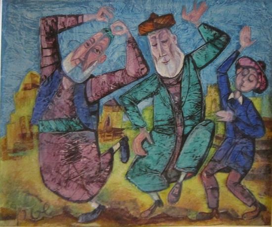 Hassidim dancing by Yossi Stern on artnet