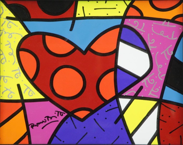 RED HEART by Romero Britto on artnet