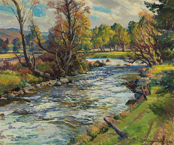 October Evening, River Isla, Perthshire by Samuel John Lamorna Birch on ... October Evening, River Isla, Perthshire by Samuel John Lamorna Birch on ...