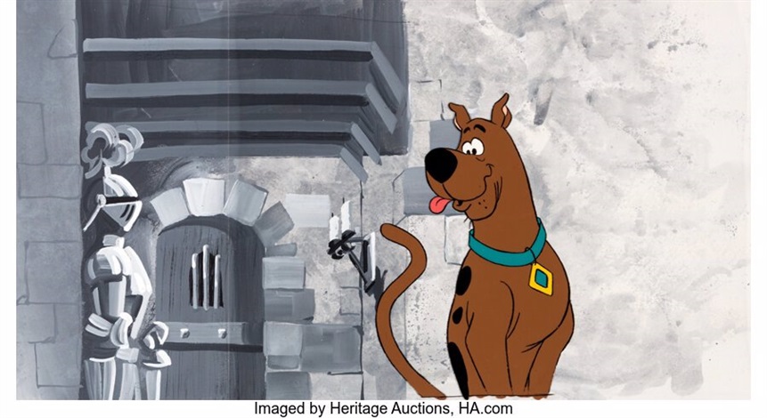 Scooby Doo Production Cel And Master Background Hanna Barbera C
