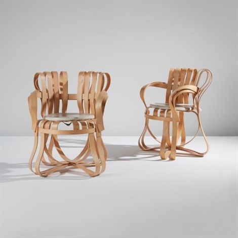 Pair of Cross Check armchairs by Frank Gehry on artnet