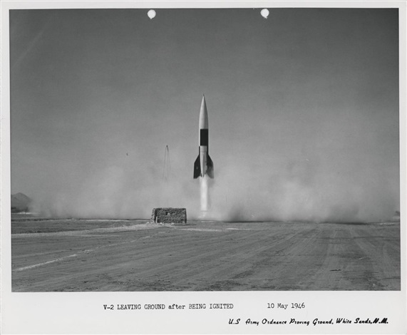 The historic lift-off of the first US space rocket, V2 No.3, 10 May ...