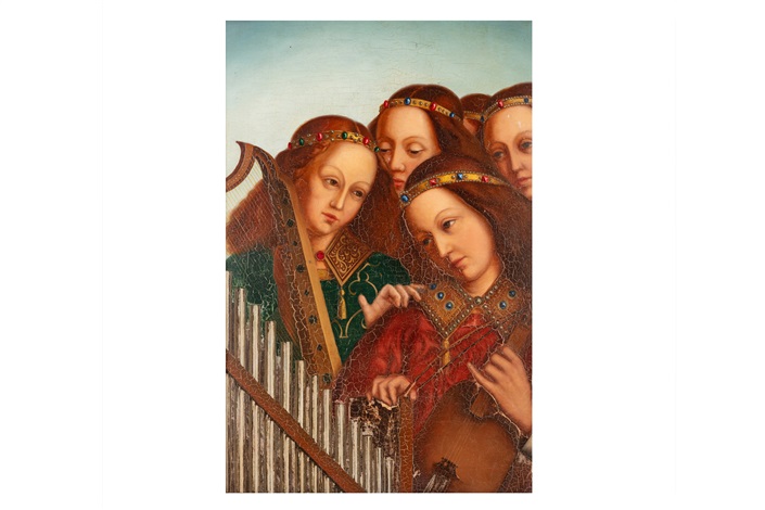 Ghent altarpiece, angel musicians top right panel by Jan van Eyck on artnet