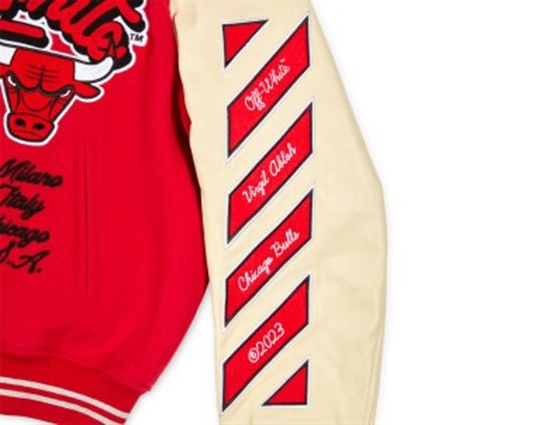 Off-White and The Chicago Bulls Varsity Jacket Featuring 2022-2023 ...