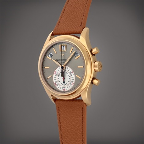 Patek Philippe. Reference 5960R-001 A pink gold annual calendar flyback ...