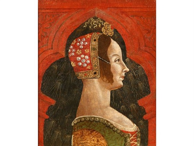 Profile Bust of a Woman in an Arcade, Facing right by Bonifacio Bembo ...