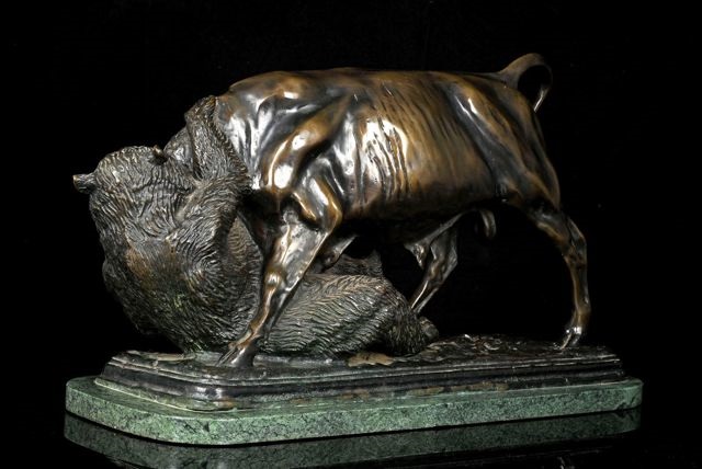 Bear Battling Bull by Isidore Jules Bonheur on artnet