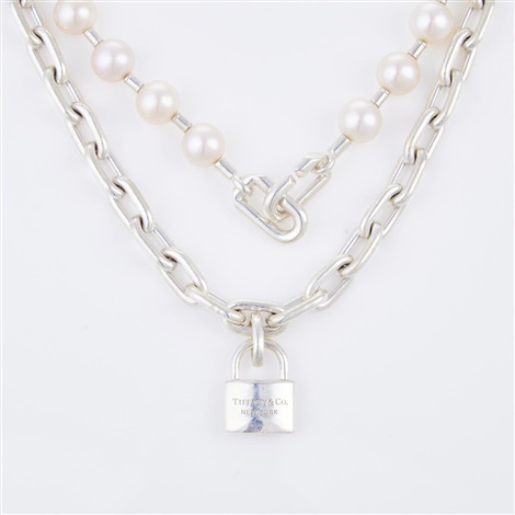 Tiffany and Co Pearl Lock Necklace by Tiffany Co. on artnet