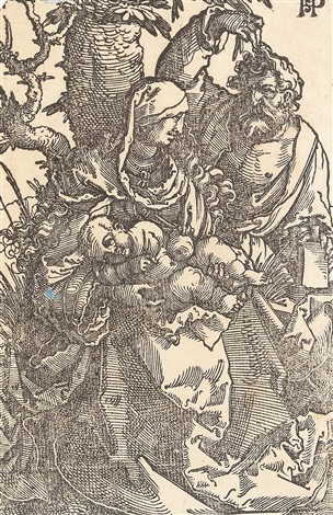 The Holy Family Under a Tree by Hans Sebald Beham on artnet
