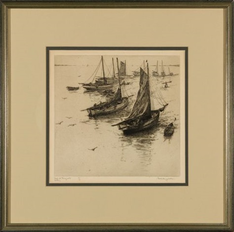 Boats at Plougastel Brittany by Morris Henry Hobbs on artnet