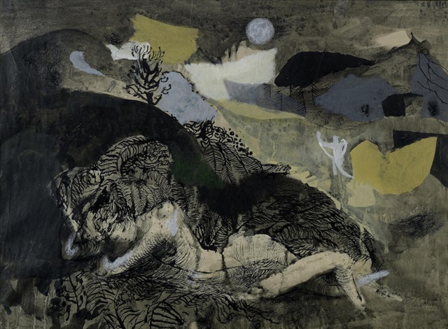 Landscape with Figures by Keith Vaughan on artnet