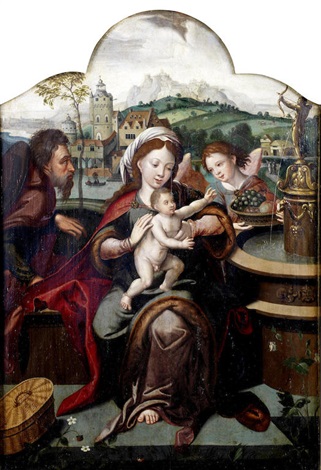 The Holy Family with an angel by Pieter Coecke van Aelst the Elder on artnet