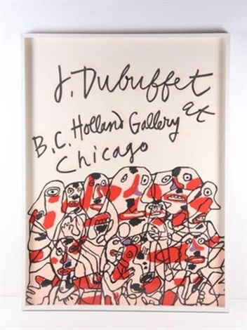 Austellungsplakat J. Dubuffet at B, C, Holland Gallerie Chicago by Jean ...