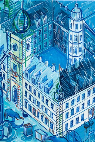 Castle Square by Edward Dwurnik on artnet