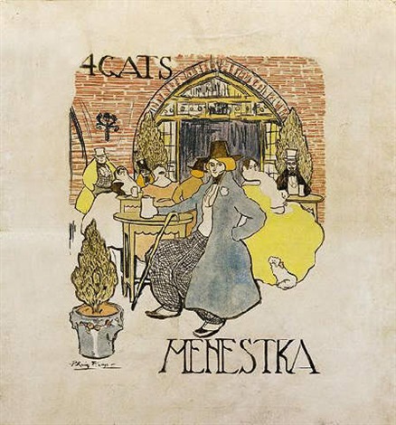 Menu for Els Quatre Gats by Pablo Picasso on artnet