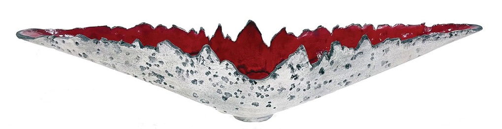 Large Inverted Volcano Red by Len Castle on artnet