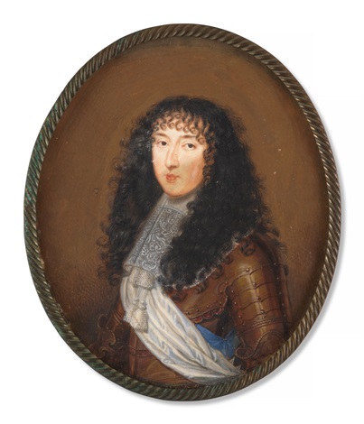 Portrait de Philippe, duc dOrléans, dit Monsieur 1640-1701, en armure et portant le cordon bleu ...