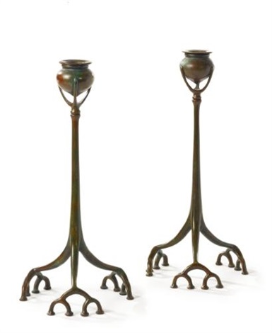 Candlesticks pair by Tiffany Studios on artnet