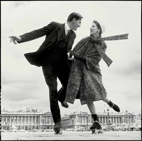 Suzy Parker and Robin Tattersall, Dress by Dior, Place de la Concorde ...