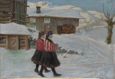 Vinterdag i Setesdal by Nils Gustav Wentzel on artnet