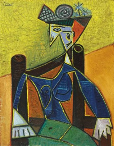 Femme assise dans un fauteuil by Pablo Picasso on artnet