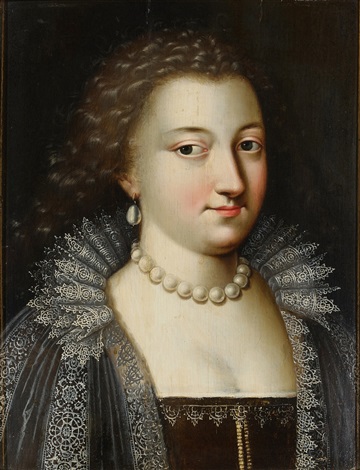 Portrait of a lady, possibly Marie de Rohan-Montbazon, Duchess of ...