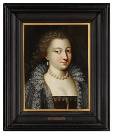 Portrait of a lady, possibly Marie de Rohan-Montbazon, Duchess of ...