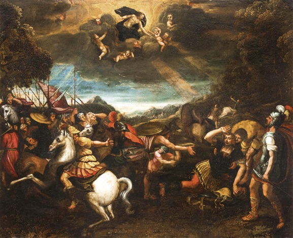 Die Blendung und Bekehrung des Hl. Paulus by Italo-Flemish School (16/ ...