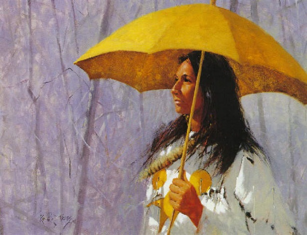 The yellow parasol by Richard D. Thomas on artnet