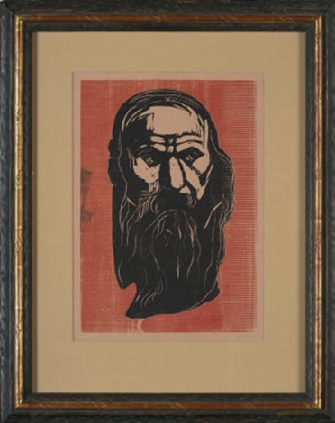 Hode av gammel mann med skjegg Head of an old man by Edvard Munch on artnet