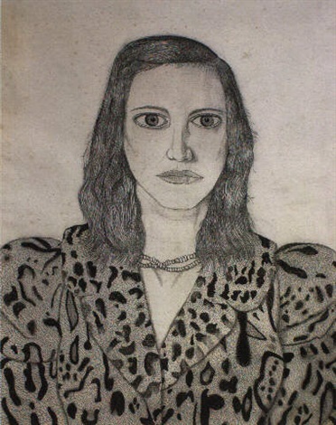 Lorna Wishart in an ocelot coat by Lucian Freud on artnet