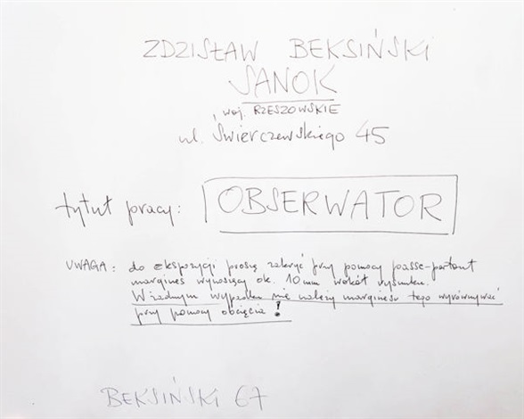 Obserwator by Zdzisław Beksiński on artnet