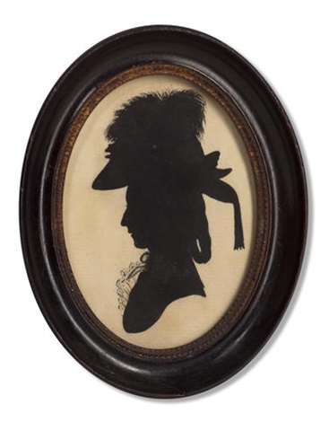 Portrait of a lady oval in an oval ebonised frame by Mrs M. Lane Kelfe ...