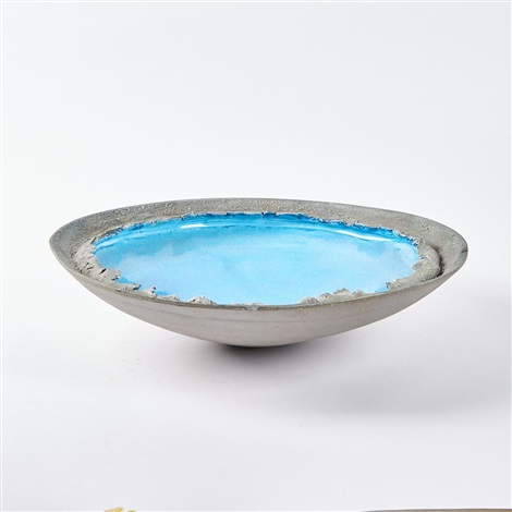 A Large Len Castle Crater Lake Bowl by Len Castle on artnet
