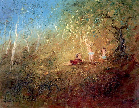 Children under the wattle tree by David Boyd on artnet