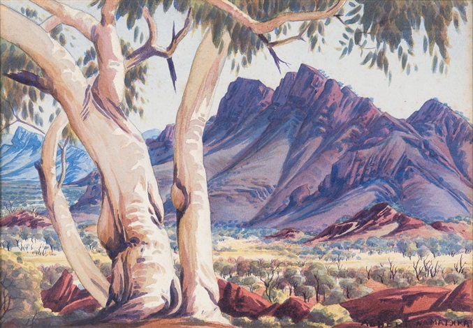 Central Australian Landscape by Albert Namatjira on artnet