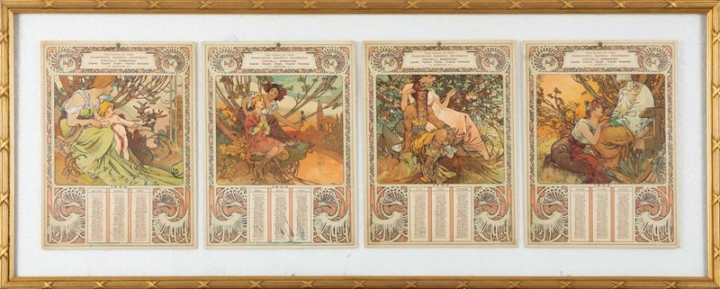 Calendario Fratelli Armanino 1899 by Alphonse Mucha on artnet