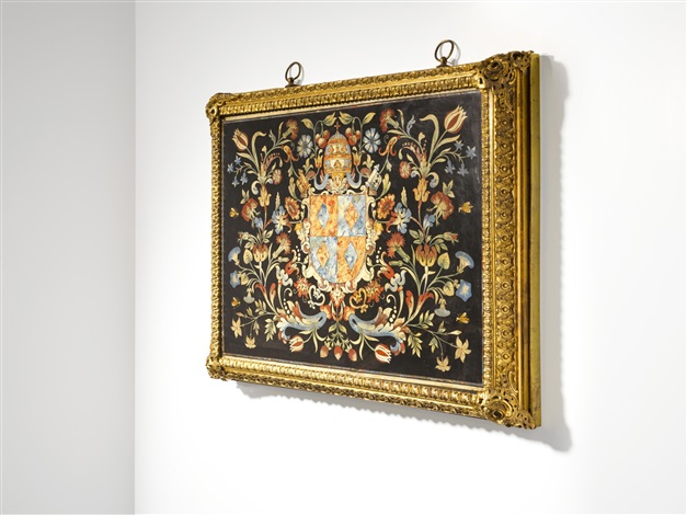 An Italian gilt-bronze framed scagliola panel, the panel, Tuscany circa ...