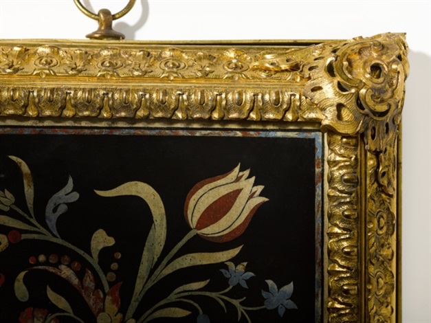 An Italian gilt-bronze framed scagliola panel, the panel, Tuscany circa ...