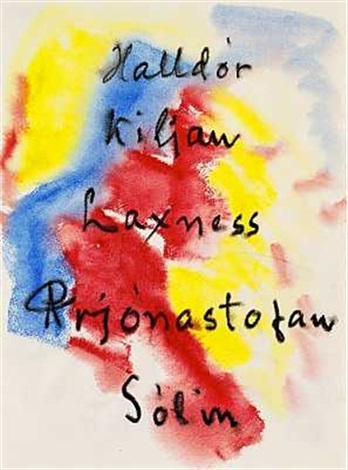 Laxness - Prjonastofan Solin design for cover for book by Halldor ...