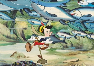 PINOCCHIO 1940 ORIGINAL ARTWORK USED TO CREATE THE BRITISH FRONT OF ...