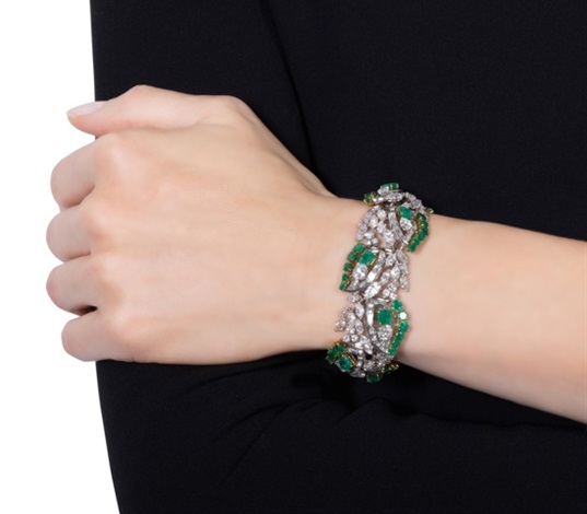 Emerald and Diamond Bracelet by David Webb Inc. on artnet