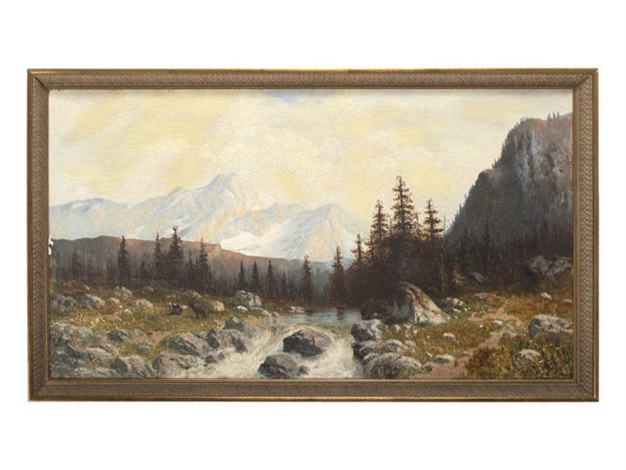 Forest with River by Henry Arthur Elkins on artnet