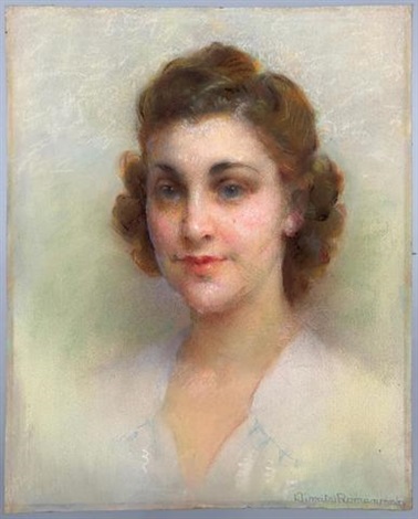 Female portrait by Dimitri Romanovsky on artnet