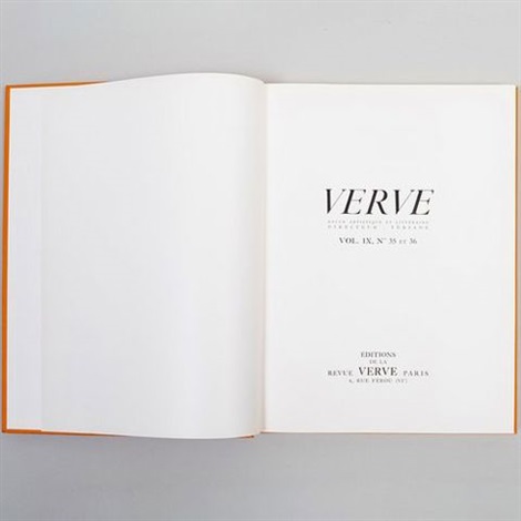 Verve, Vol. IX, nos 35 and 36, 1958 by Henri Matisse on artnet