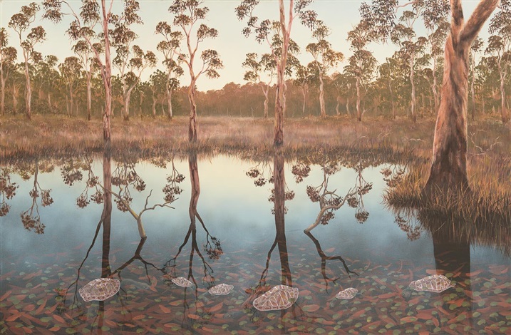 Early Morning Reflections, Barmah by Lin Onus on artnet