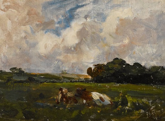 CATTLE IN PASTURE, MALAHIDE, COUNTY DUBLIN by Nathaniel Hone the ...