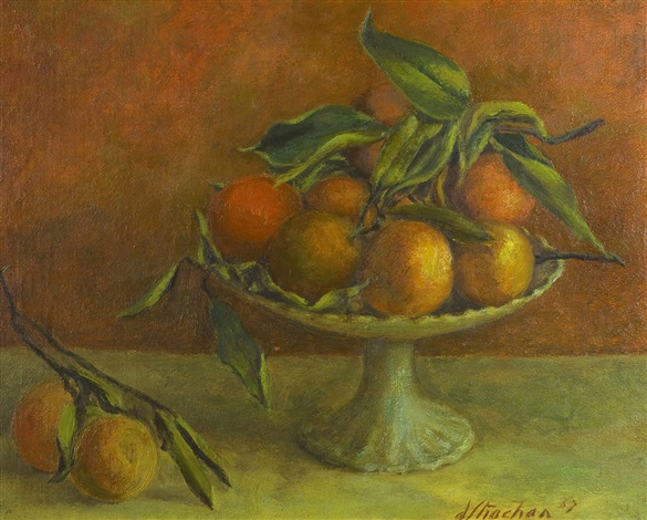 Still Life with Compote of Oranges by David Edgar Strachan on artnet