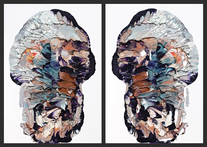 Skull, Rorschach no. 4 diptych by Ben Quilty on artnet